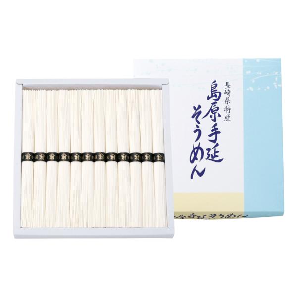 小麦の質を大切にした、手延が故の舌心地爽やかなそうめん。■商品名：島原手延そうめん  (B-20) ■商品内容：●セット内容:600g（50g×12束） ●加工地:長崎県■特定原材料７品目：小麦■賞味期限：910日■お届け日：メーカー・産地...