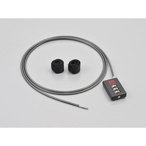 ヘルメットやバッグのイタズラ防止に。ヘンリービギンズバッグのファスナー穴に挿入できます。ダイヤルは「0〜9」の数字3桁で任意に設定可能。・タイプ：ストレート・カラー：ガンメタ・ワイヤー先端径：3.1mm・ワイヤー長：1300mm・本体：H3...