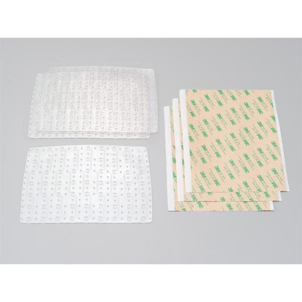 【商品説明】加速減速時のニーグリップサポートに絶大な効果を発揮！強力な粘着テープを使用しているのでしっかりと固定できます。車種に合わせた形状にカットして使用する汎用タイプ。サイズ約220×約155mm。3枚セット。【サイズ】約220×約155mm