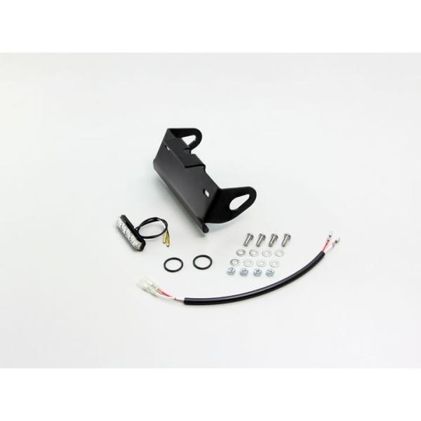 アルミ製ベース ブラックアルマイト高輝度白色LEDライセンスランプ＆専用ハーネス付純正ウインカー取付可　別途 別売りリフレクターが必要(付属しておりません)【参考適合車種】MT-09（14-16 RN34J）※適合車種は必ずメーカーHPでご...