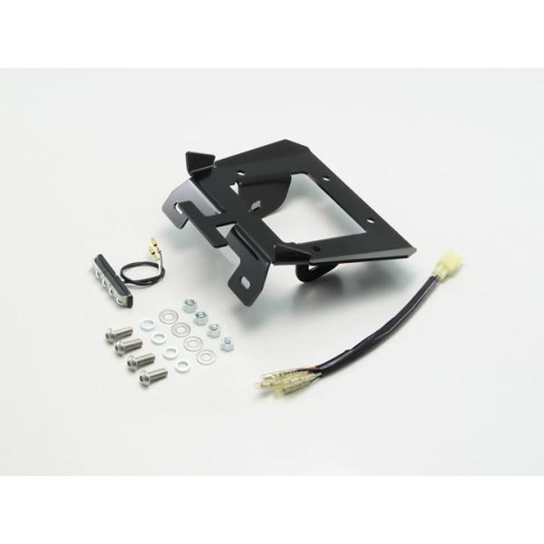 アルミ製ベース ブラックアルマイト ナンバー角度 新基準不可高輝度白色LEDライセンスランプ＆専用ハーネス付純正ウインカー取付可　別途 別売りリフレクターが必要(付属しておりません)【参考適合車種】GROM（16-20 JC61-13000...