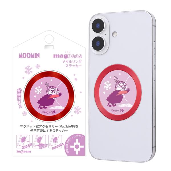 ■対応端末: 各種スマートフォン■カラー: SNOWY WAY HOME_11■素材: ポリカーボネート、アルミ、鉄関連キーワード: メタルリング リトルミイ ムーミン かわいい magsafe対応 磁気増強 マグネットリングシール ミイ ...