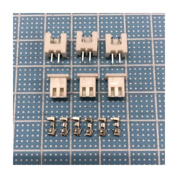 ２Ｐポスト（ストレート型）とハウジング、専用ピンがセットになっているので便利！１袋に３個分入っています。HX25002シリーズ 2P定格電流：AC/DC 3A (AWG＃28〜#22使用時) 定格電圧：AC/DC 250V ピッチ：2.5m...