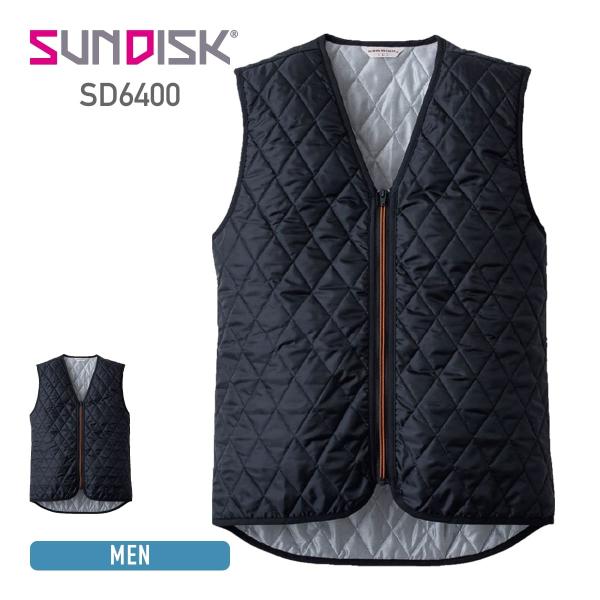 商品名：SD6400素材：タフタ　表地・中地・裏地 ポリエステル100%SD6401/SD6402：フライス ポリエステル100％製品重量：290g（LLサイズで軽量）●胸ポケットサイズ（左:W11 H13）【防寒】蓄熱保温素材・サーモトロン