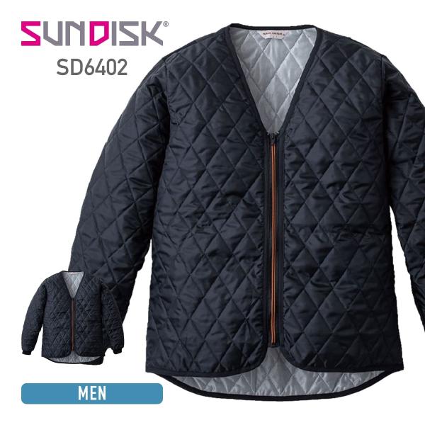 商品名：SD6402素材：タフタ　表地・中地・裏地 ポリエステル100%SD6401/SD6402：フライス ポリエステル100％製品重量：320g（LLサイズで軽量）●肩・肘フライス●胸ポケットサイズ（左:W11 H13）【防寒】蓄熱保温...