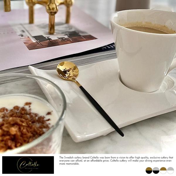 サイズ:長さ13.5cm重量:約13gカラー:ブラックゴールド、ブラックシルバー、ホワイトゴールド、ホワイトシルバー素材:ステンレス鋼、食洗器対応産地:中国 紳士物 男性用 カトラリー デザートスプーン おしゃれ ギフト プレゼント 海外ブランド