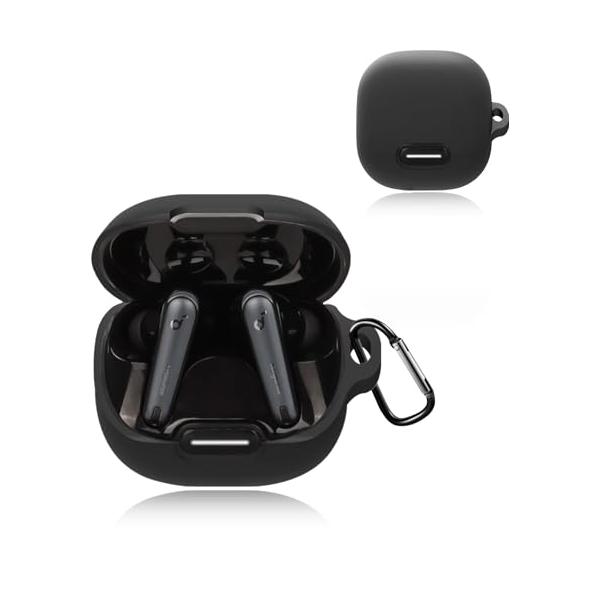 【対応機種】Anker Soundcore Liberty 4 NC 用 シリコン製 保護ケース（ご注意：イヤホン本体は含まれておりません、また、スロットの違いでパッケージと配属品のカラビナが違う可能性がございますのでご了承ください）【使い...