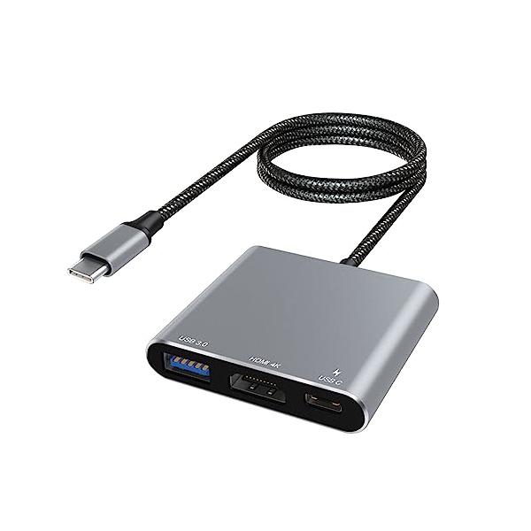 【3-in-1変換 アダプタ＆多機種対応】 50cm延長コード タイプc to usb 3.0ポート×1、4K HMDI ポート×1、PD充電ポート×1を搭載しています。複数のデバイスが同時に接続された場合でも、安定した通信が可能になります...