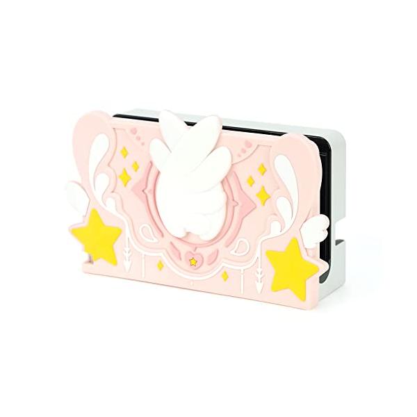 「ご注意」：本リンクはSwitchとSwicth OLEDに対応できるドックカバー。他の商品を含みません。「ユニークなデザイン」：独特な可愛いデザイン。ゲーム生活にもっと楽しみ。「装着簡単」：ドックの前からカバーを装着したら簡単に完成です。...