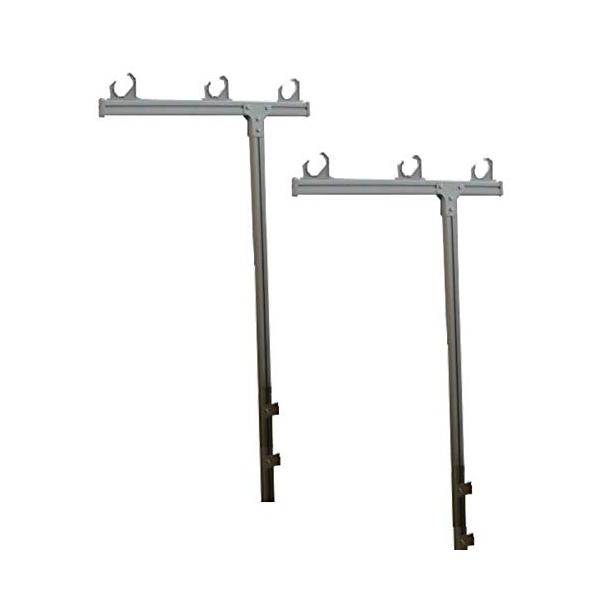 Ｔ字単独物干し 壁付け用　アーム長さ700　高さ1790mm　UMH-2000 物干金物　1セット2本入カラー：ブラック、ホワイト、ダークブロンズ、シャイングレー材　質：アルミ押出形材取付ビス：木造用M4x60トラスビス8個。その他、組立用...