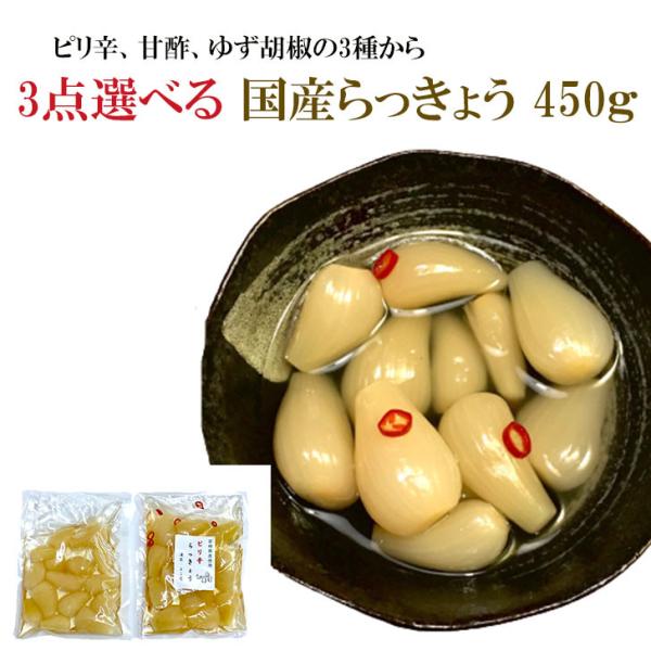 九州産のらっきょうを塩漬けし、乳酸発酵後に一粒一粒丁寧に切りそろえております。シャリシャリとした食感。シンプルに甘酢漬けしているはちみつらっきょうと唐辛子のピリ辛感が自慢のピリ辛らっきょう2種類ご用意しております。お酒に良く合います。食品添...