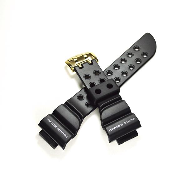 カシオ G-SHOCK Gショック 交換用樹脂バンド/ベルトバンド素材：ウレタン（樹脂）色：ブラック時計本体幅：29mmかん幅：18mmバンド/ベルト交換対応モデルGW-225A（Dawn Black, FROGMAN）交換治具はついており...