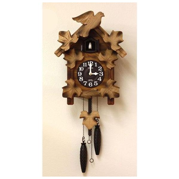 ●540×305×165mm・1.5kg ●濃茶ボカシ木地仕上 ●木枠●毎正時カッコーが扉を開け数取りします。（30分には1回鳴ります。） ●鳴り止めスイッチ付●通常は扉を閉じ、カッコーは見えていません。 ●飾り振子付 ●飾り重錐付 ●1年...