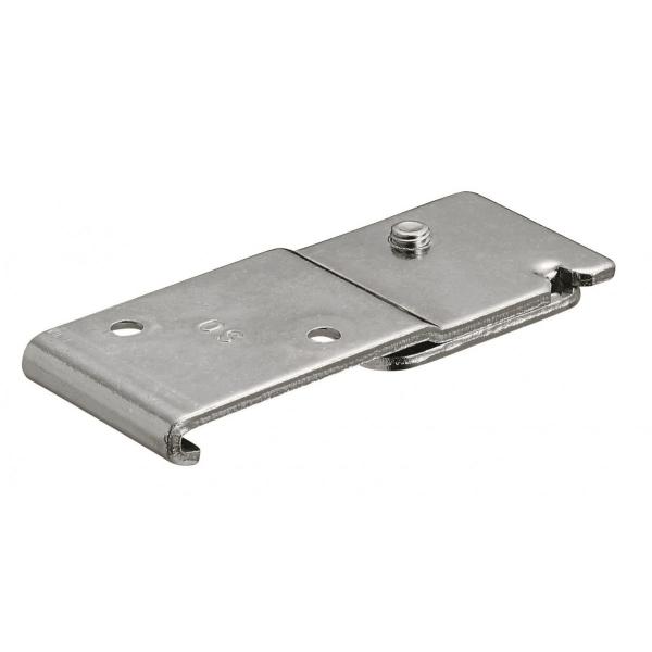 岡田装飾金物　OSエコレール用の部品です。寸法　　：80.0×33×13.0 mm素材　　：スチール表面処理：ユニクロームメッキ仕上げ重量　　：69gD40レール、D40隙間カバー、隙間シート、カスタムレールに使用いただけます。