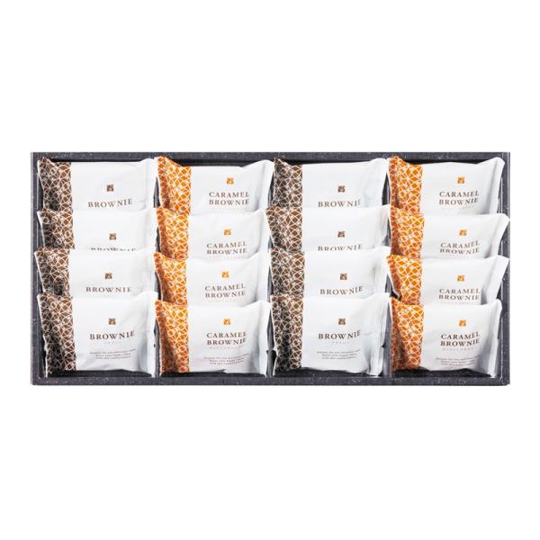 ●商品内容 ブラウニー×8・キャラメルブラウニー×8  【卵・乳成分・小麦】 ●パッケージサイズ：箱200×410×50mm 580g ●賞味期限：製造日から120日間  内祝い 快気祝い 出産内祝い ギフト お返し お中元 お歳暮 結婚祝...