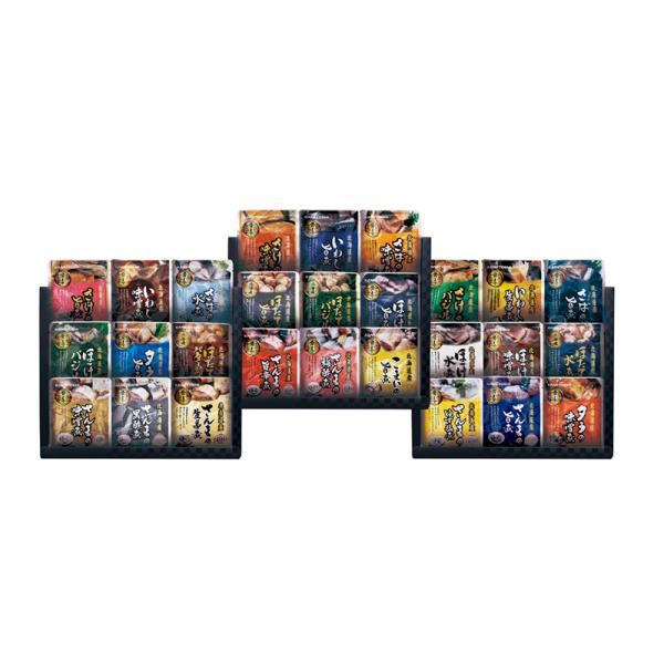 ●商品内容 さけの旨煮80g・いわしの味噌煮95g・さばの水煮120g・ほっけのバジル80g・タラの旨煮80g・ほたてバター醤油65g・さんまの味噌煮95g・さんまの黒酢煮95g・さんまの生姜煮95g・さけの味噌煮80g・いわしの旨煮95g...