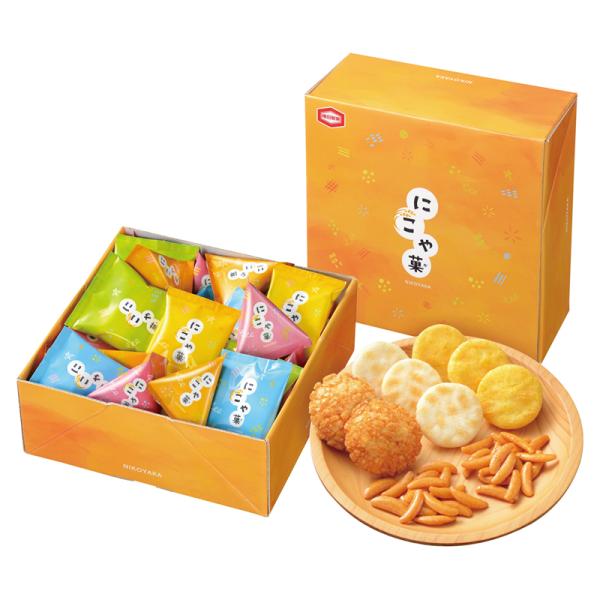 柿の種5g×12(柿の種、柿の種梅しそ×各6)、揚一番1枚×6、小丸せんべい×12(しお味・カレー味×各6)●パッケージサイズ：200×200×80mm ●賞味期限：製造後150日  内祝い 快気祝い 出産内祝い ギフト お返し お中元 お...