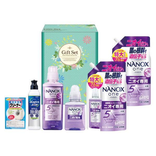 ※商品のデザイン・内容等が変更になる場合がございます。ご了承ください。●商品内容 ライオンナノックスone詰替用特大サイズ(765g)×2、ライオンナノックスone(380g)・ライオンナノックスone(600g)・ライオンチャーミーマジカ...