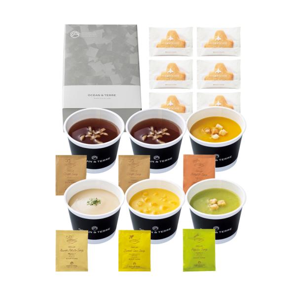 ●商品内容 北海道産(玉ねぎスープ×2・かぼちゃスープ・男爵いもスープ・スイートコーンスープ・アスパラスープ)・CUP×6・北海道型クッキー×6  【卵・乳成分・小麦】 ●パッケージサイズ：箱212×152×91mm ●賞味期限：製造日から...