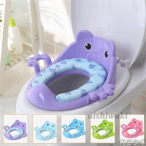 ■ 品名：子供用補助便座（蓋）■ 素材：PP■ カラー：全5色■ サイズ：写真参考■ 対象月齢：1-8歳の検索キーワード：幼児用便座トレーニング ハンドル 子供用 トイレットトレーナー ソフトクッション 補助便座 おまる トイレ ベビー　踏...