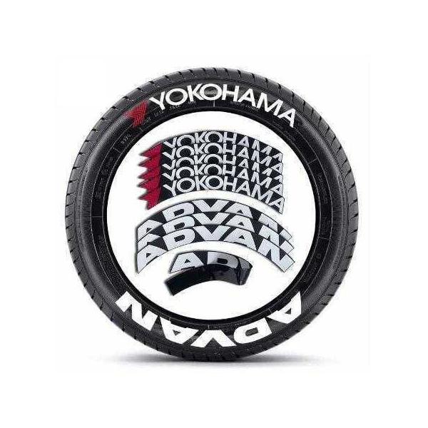 商品説明◇YOKOHAMA ADVAN ヨコハマ アドバン タイヤレター ホワイトレター タイヤステッカー◇
