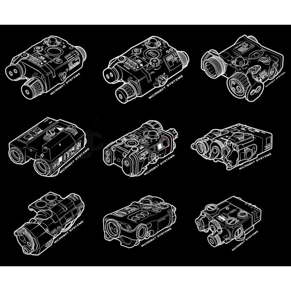 【発売日：2022年06月26日】LSR DECALレーザーサイトデカールブラック背景ロゴ：ホワイトサイズ：3"x 3"（7.62×7.62cm）＊一枚売りです。MICROBAT SYSTEMS日本正規ディーラー