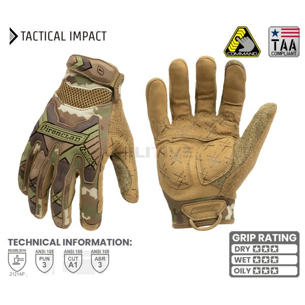 【発売日：2024年07月16日】TACTICAL IMPACT タクティカルインパクト / CAMO現場での有効性を考慮し、汎用性を考慮して設計されています。合成スエードの手のひら部分は自然な感触と耐摩耗性を備えています。柔軟性のあるゴム...