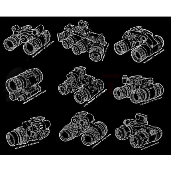 【発売日：2022年06月26日】NVD DECALナイトビジョンデカールブラック背景ロゴ：ホワイトサイズ：3"x 3"（7.62×7.62cm）＊一枚売りです。MICROBAT SYSTEMS日本正規ディーラー