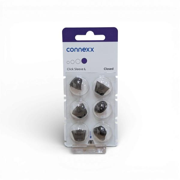 クリック スリーブ3.0（AX/IX用）L クローズ（穴1個）交換用イヤースリーブ（耳せん）｜1パック6個入・交換方法は下の動画で確認できます・スマホの方は［すべて見る］をタップ・耳せんは消耗品：汚れ/変形/外れやすい/音がこもる等で交換目...