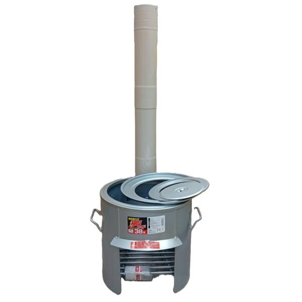 かまどの材質：スチール表面処理：静電焼付塗装　煙突：スチール、ホーローびき重量：9kg鍋受け3個セット・サイズ:(外側)外径31cm/内径23cm、(中)外径27cm/内径16.5cm、(内側)外径23cmスマートフォンからご注文の際はパソ...