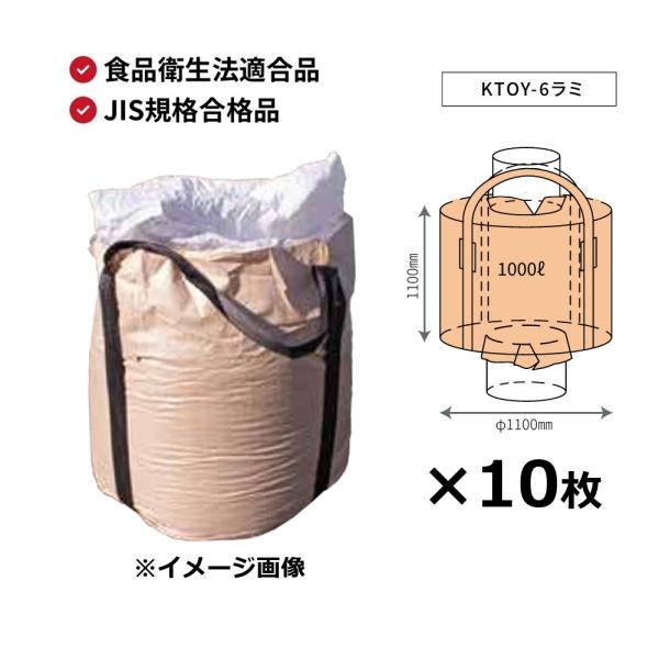 コンテナバッグの外側にラミネート加工を施しています。粉体や粒子の細かい内容物を充填する場合に適しています。送料無料についてお届け先が 法人(会社、事業者、商店、学校、協同組合、農園)等の場合、または運送店営業所で引き取りに限り送料無料になり...