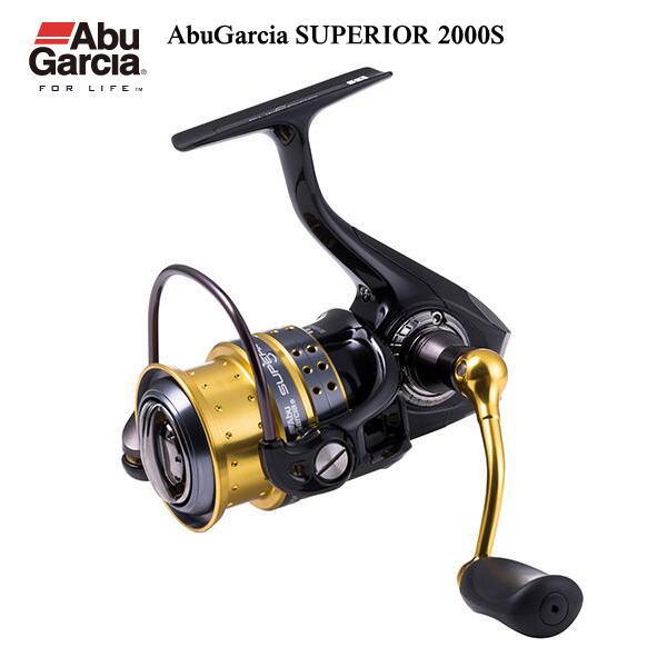 AbuGarcia SUPERIOR 2000S■自重(g)：225■ギア比：5.2:1■最大ドラグ力：34ステンレスHPCRボールベアリング+1ローラーベアリング、内ピニオンギヤ部にSalt　Shield 〓 　ボールベアリング採用ウォー...
