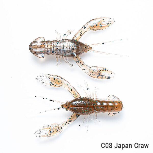 エビパウダー配合リアルを追求したバス用ワームNIKKO CRAW。全体のシルエットは外敵に脅されているザリガニをイメージ。腹部や甲羅の角度、ハサミの広がり幅、テールはザリガニが「危ない！」と危険を感じたときのポーズになるよう設計。またテール...