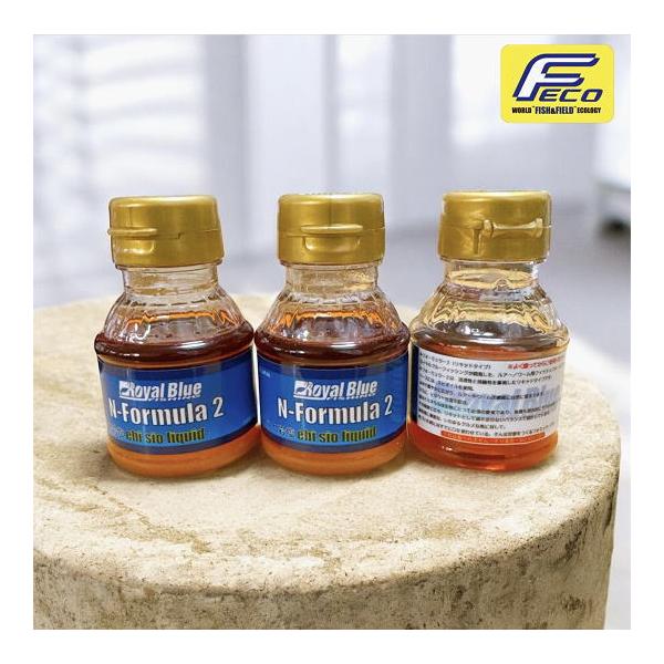 FECO認定商品■内容量　約90gロイヤルブルーフィッシングが開発した、ルアー／ワーム用フィッシュフォーミュラー。N-フォーミュラー2は、浸透性と持続性を重視したリキッドタイプです。ベースには、エビオイルを使用。水中で緩やかに広がり、ルアー...