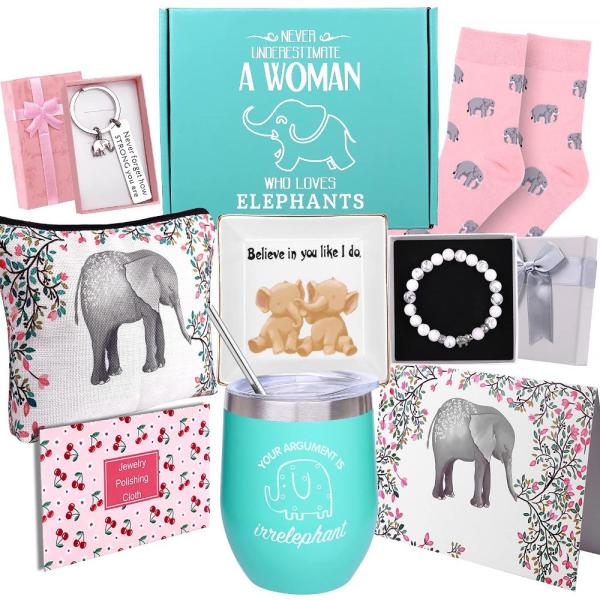 【発売日：2021年07月25日】?TOUCH HER HEART - Send this elephant gift basket to mom wife grandma aunt sister friends coworker teac...