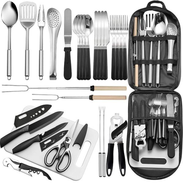 ? Freehiker brings you the ultimate outdoor utensil set It is a complete and professional BBQ grill kit that will satisf...