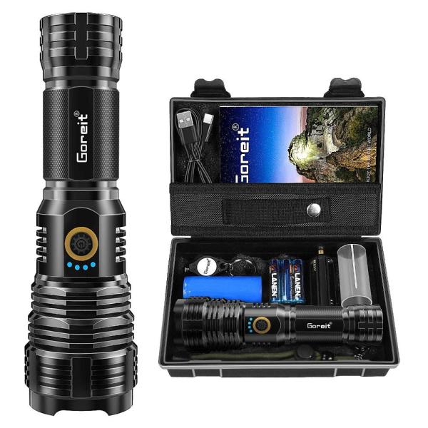 【発売日：2022年01月12日】20000 LUMENS SUPER BRIGHT FLASHLIGHT Goreit G1915 flashlights high lumens is equipped with an upgraded ...