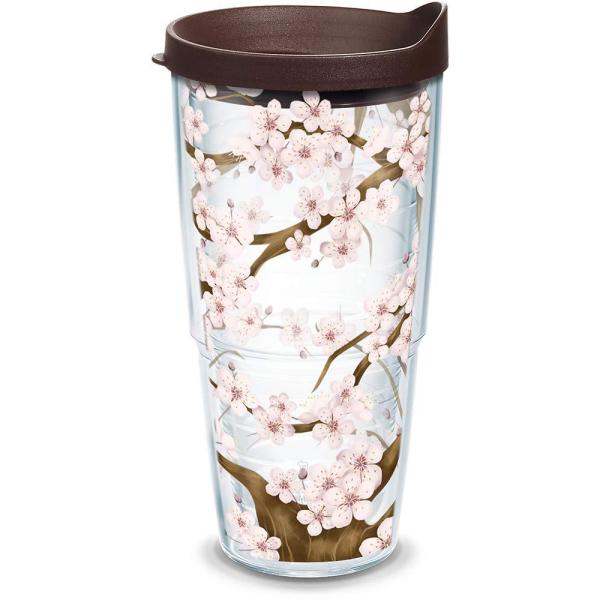 【発売日：2013年06月20日】Tervis Tumbler Cherry Blossom 24 oz with Travel Lid Clear24 oz