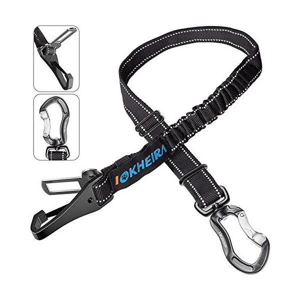 【発売日：2019年11月27日】Double Buckle Dog Seatbelt IOKHEIRA dog seat belt is designed with two different types of safety buckle...