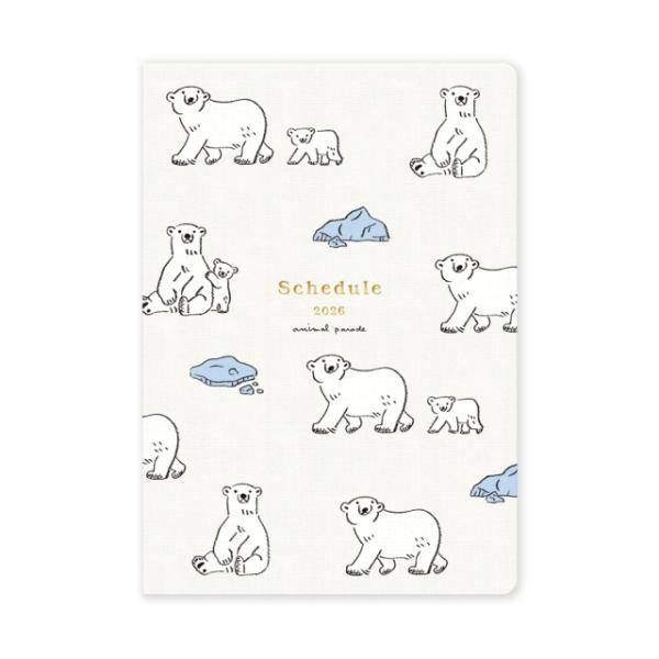 毎年大人気の「アニマルパレード」のスケジュール帳。中島良二が描く、大人可愛いシンプルな線画のアニマルのイラストが表紙はもちろん本文にも登場します。マンスリースケジュールページをアニマルがページを渡ってパレードする姿に心が和みます。月毎のマン...