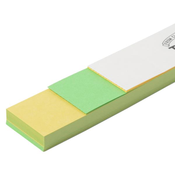 ミシン目が入って好きなところで切り取りができる折ってっ畳んでポケットに入れても形が崩れない便利なメモ。TO DO リストとして毎日ポケットに入れて終わればちぎって捨てる達成感は格別です。千切れる折れる畳める、折って立てれば可愛く自立します。