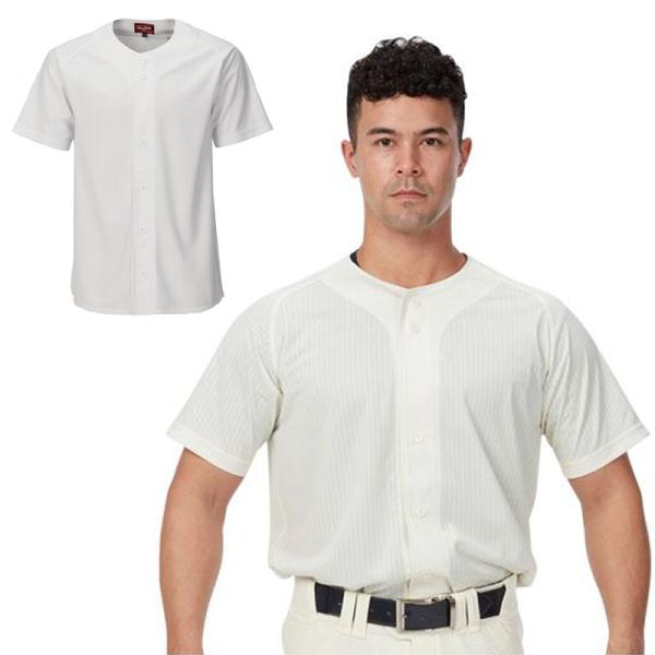軽量でタフな素材で、試合用にも使用できる定番ベースボールシャツ。脇カットで腕上げもスムーズにしています。衿裏はパッチロゴの織ネーム付き。※商品の色は、現物と多少異なる場合がありますのであらかじめご了承ください。【RJ ストレートクロスライト...