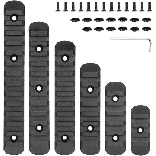 ・「M-LOKハンドガード」「KeyModハンドガード」どちらにも取り付け可能。取付用のナット類が全て付属します。・材質：樹脂製、（ネジ類：スチール製）