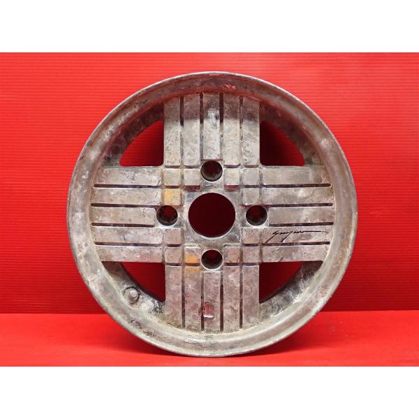 ▲?全体的に腐食が目立ち、リム所々曲がり有ます。その為、リペア・レストアのベース(土台)としてもオススメの一品です。尚、特別画像が必要と判断した部分は詳細画像を掲載しております。商品画像または現品にてご確認くださいませ。