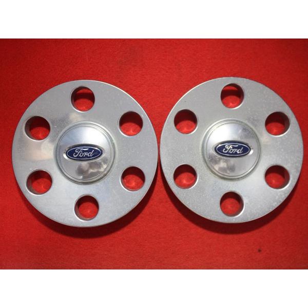 フォード純正ホイルキャップ 車種不明ですがスペクトロンではないかと思います※メッキ 全長25ｃｍ Φ63 Ｐ.Ｃ.Ｄ114.3ｍｍ 4ヶセットジャンクC