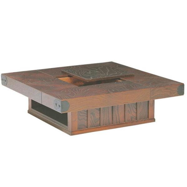 【商品コード：3540073000】【商品名】 筑後民芸 99cm火鉢座卓【商品サイズ】本体 ： 幅 99×奥行 99×高さ 35 cm開口部 ： 幅 45×奥行 41×深さ 8.5 cm炭入部 ： 幅 41.5×奥行 37.5×深さ 6 ...