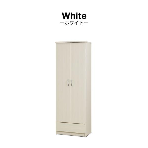 シンプルで収納力抜群！引出し収納付きワードローブ。省スペース設計で狭いお部屋にも最適。【商品コード：5440081030a】【商品サイズ】本体：幅60 × 奥行40 × 高さ178 cm重量：約28kg【梱包サイズ】1個口【材質】表面材：プ...