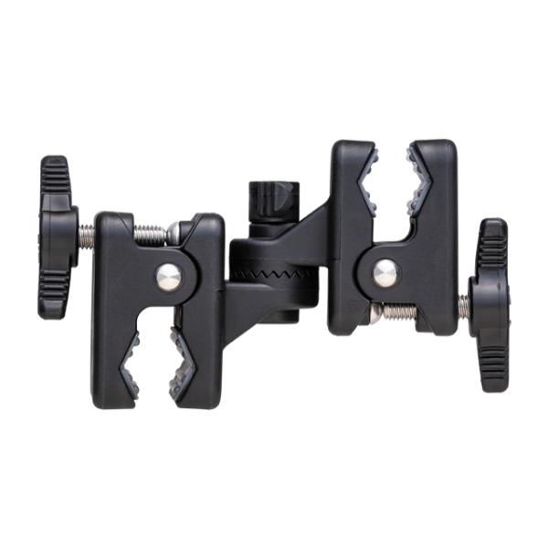 夏場の釣りを快適にする釣りパラソルですが、セットが面倒！パイプ椅子、手すりパイプ、ピトン、チャランボに強力Wクランプでパラソルセットが超簡単。勿論雨傘としても超快適!!日射方向にブラケットで角度調整が可能。