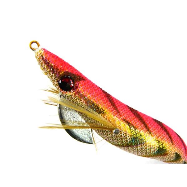 ラトル音とダートでイカに強烈アピール！ロッドアクションがダイレクトに伝わるアイ。水切れの良いシンカー。フッキング良くバレにくいフック。リアルアイを搭載。