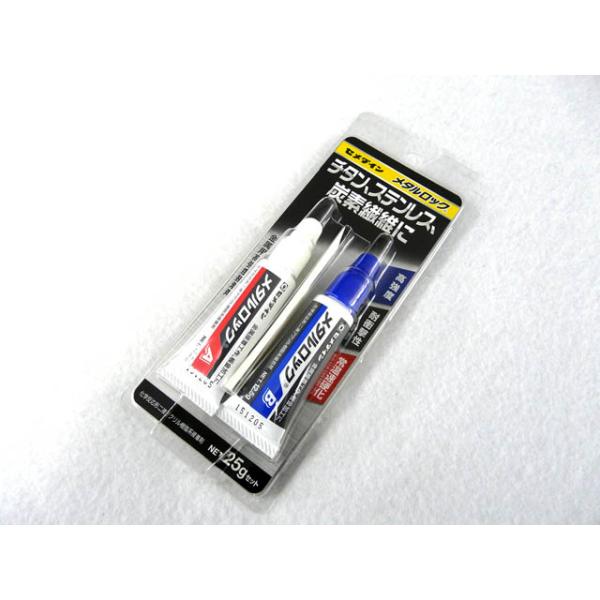 ネジ・リベット・溶接に代わる構造物接合に。チタン・ステンレス・炭素繊維に使えます。エポキシ系に比べ、はく離強度や衝撃強度が高い。速硬化タイプで金属同士を強力に接着。硬化後の状態は（硬）です。※プラスチックや塗装金属には接着しにくいものがあり...